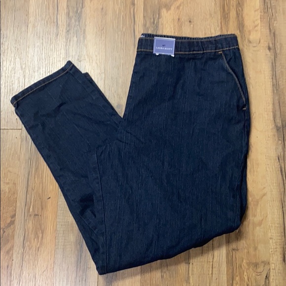 Laura Scott | Jeans | Laura Scott Plus Denim Pull On Pant Dark Wash Nwt ...
